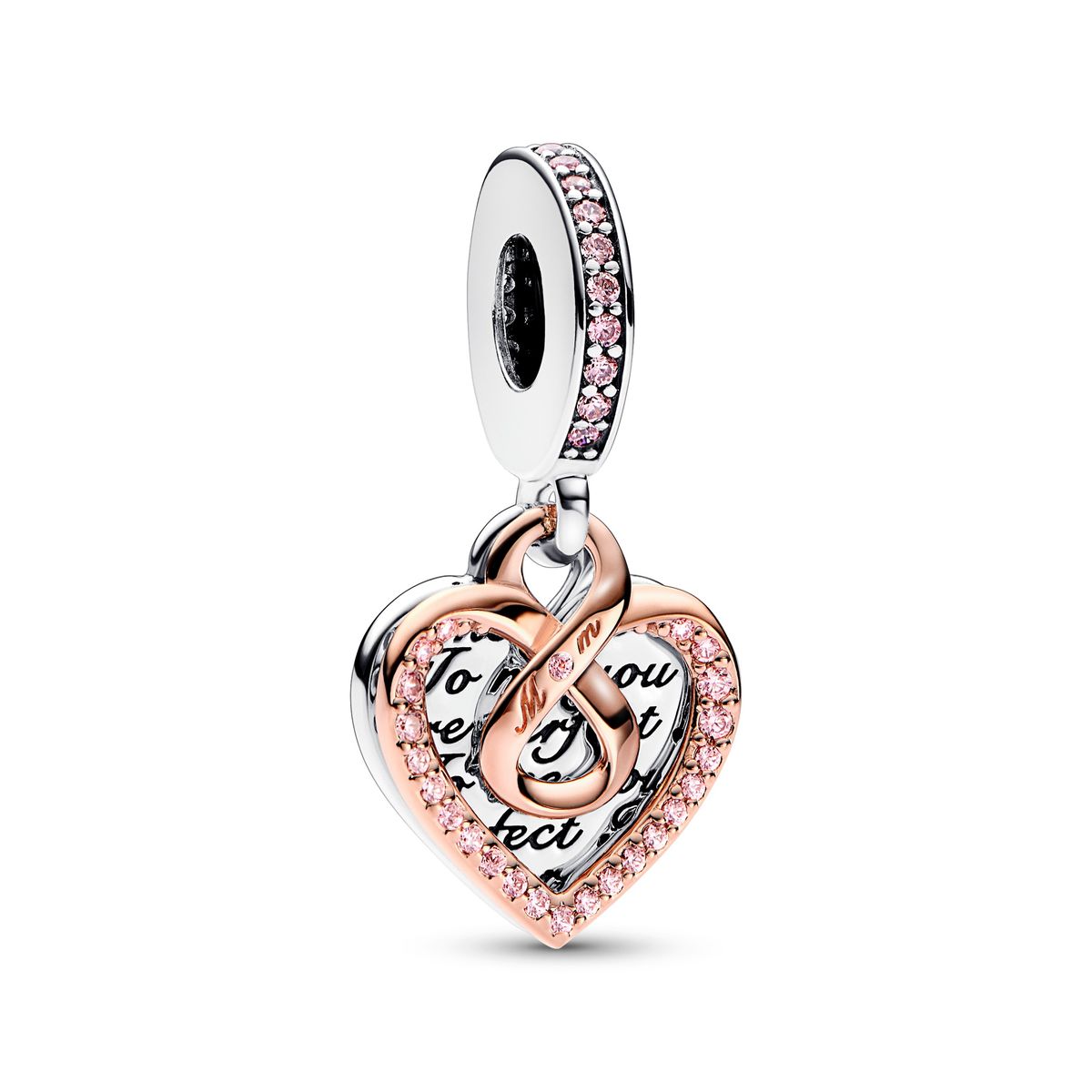 Pandora Pandora Two-tone Infinity Mum Heart Double Dangle Charm | Shop ...