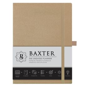 Baxter A4 Undated Planner, Sand Color - Durable Synthetic Fibre ...