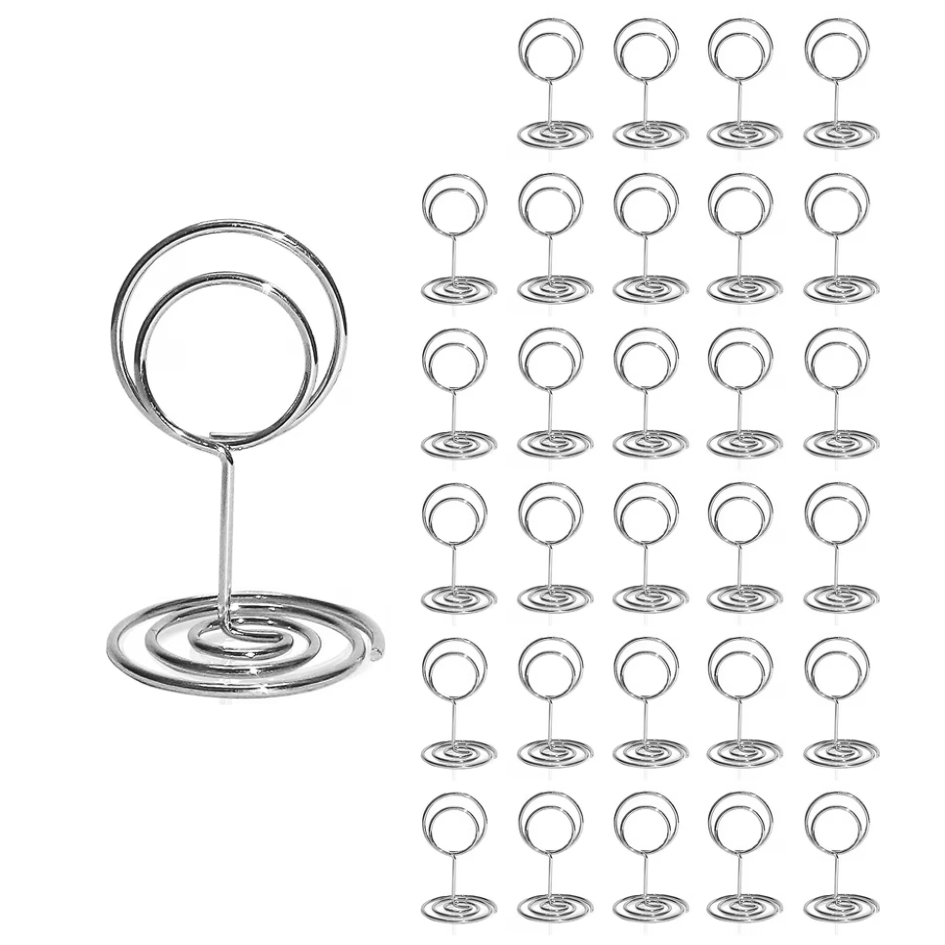 Bestby-Spiral Base Metal Card Holder Stand for Weddings, Events -30pcs ...