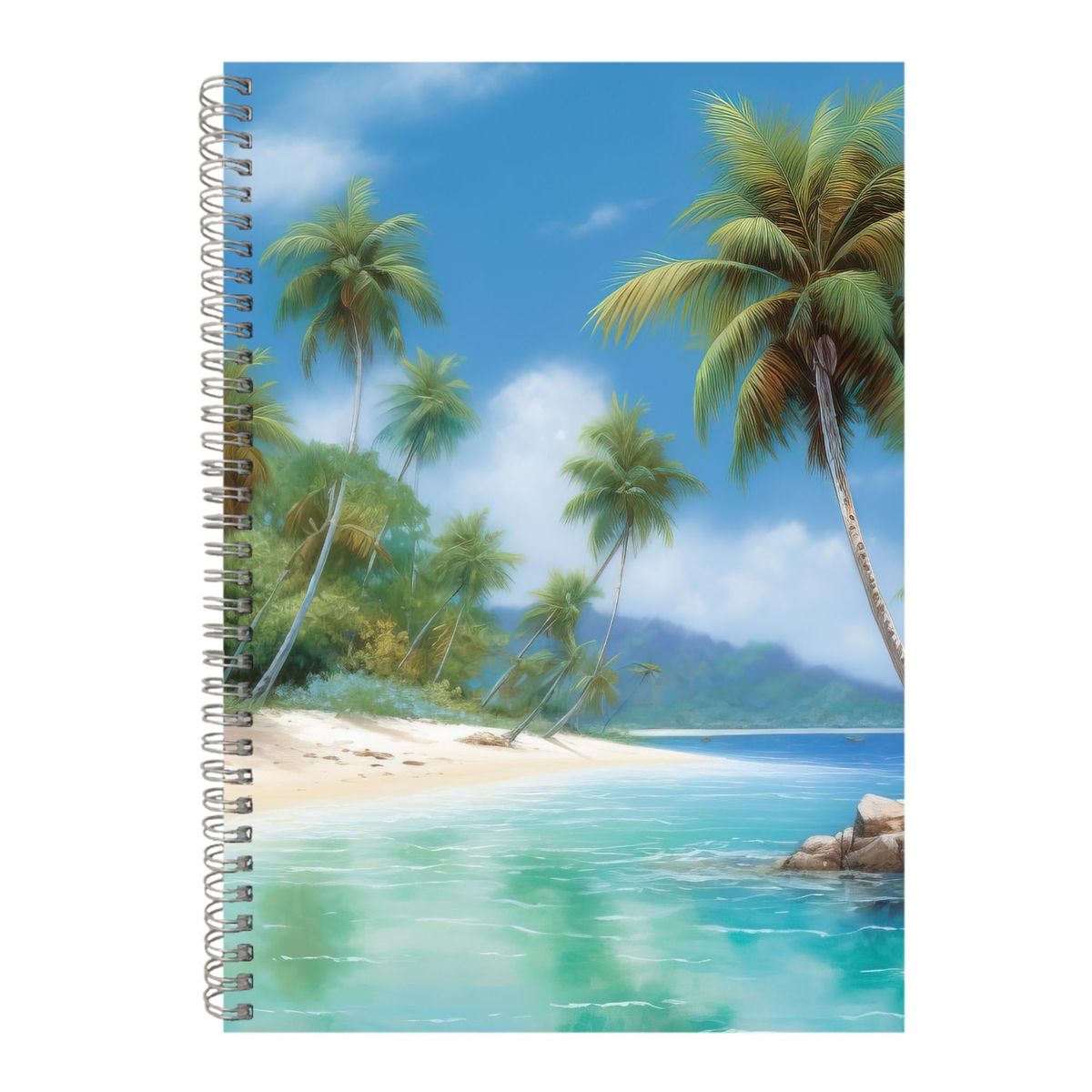Island11 A4 Notebook Spiral and Lined Tropical Graphic Notepad Present ...
