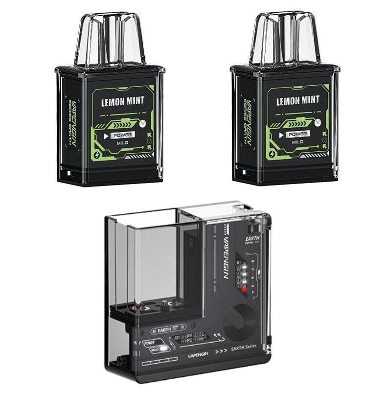Vapengin Earth Replacement Pods x 2 & Battery - Lemon Mint - 50mg ...