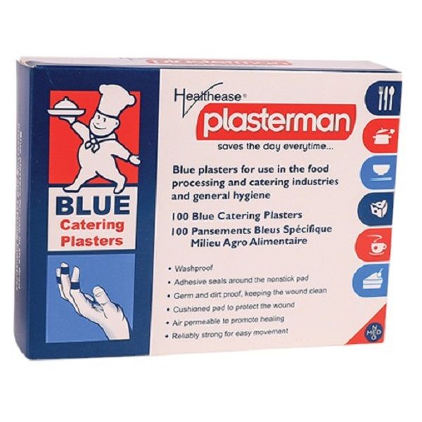 Healthease - Plasterman Blue Catering Plaster Strips (100 Per Box) x 2 ...