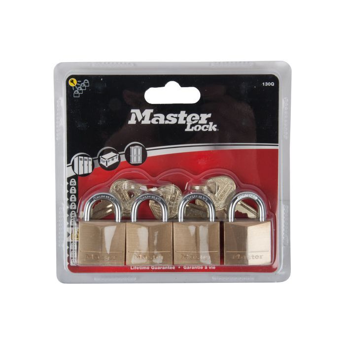 Mackie Master Pad Lock Brass 4Pk 40MM Keyd Alike | Shop Today. Get it ...