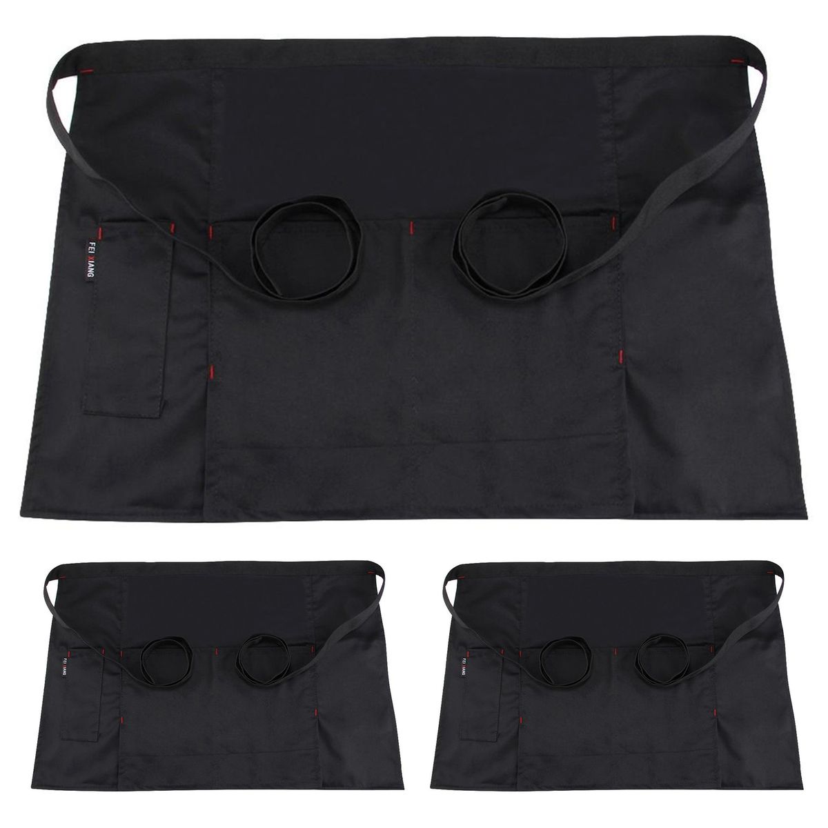 3 Pack Waiter Aprons Unisex Half Waitress Apron with 3 Pockets | Shop ...