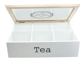Excellent Houseware Tea Box 6 Compartments - White | Shop Today. Get it ...