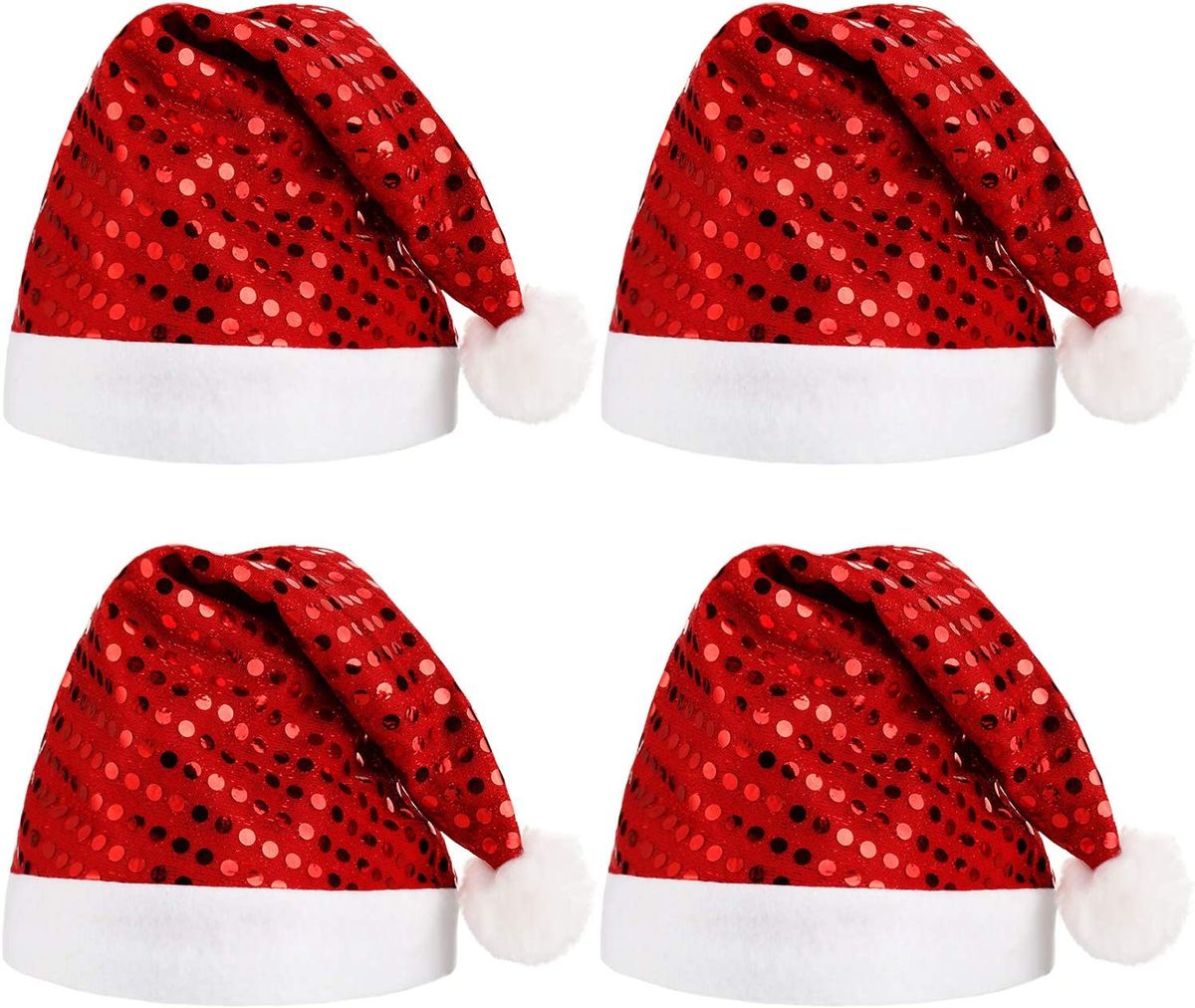 4pack Christmas Party Red Hats, 4 Santa Claus Hat set | Shop Today. Get ...