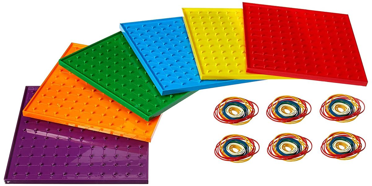 Geometry Geoboard Kit - 23,5cm (6 Boards, 144 Rubber Bands) | Shop ...