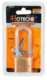 Hoteche 38mm Heavy Duty Brass Padlock with Long Shackle | Shop Today ...