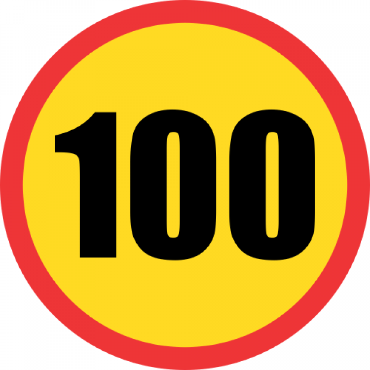 Speed Restriction Adhesive Sign '100'-19cm | Shop Today. Get it ...
