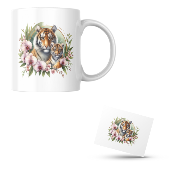 Floral Tiger Coffee Cup and Coaster Set | Shop Today. Get it Tomorrow ...