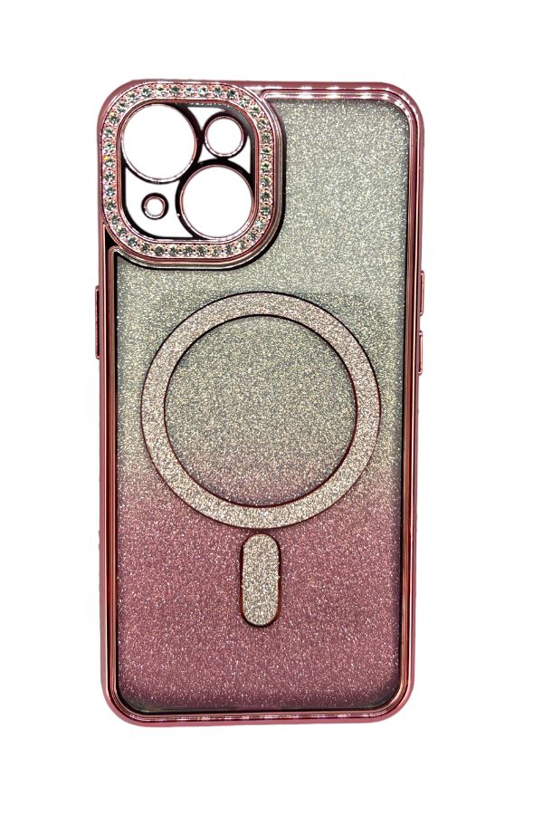 iPhone 15 Glitter Case Luxury Magnetic Gradient Sparkle Cover | Shop ...