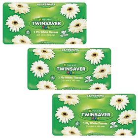 Twinsaver Soft Facial Tissues Pack - 3 x 90's (3 Pack) | Shop Today ...