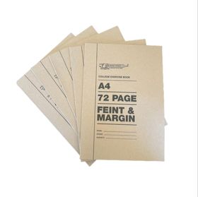 A4 Feint & Margin Exercise Book 72 Pages (pack of 5) | Shop Today. Get ...