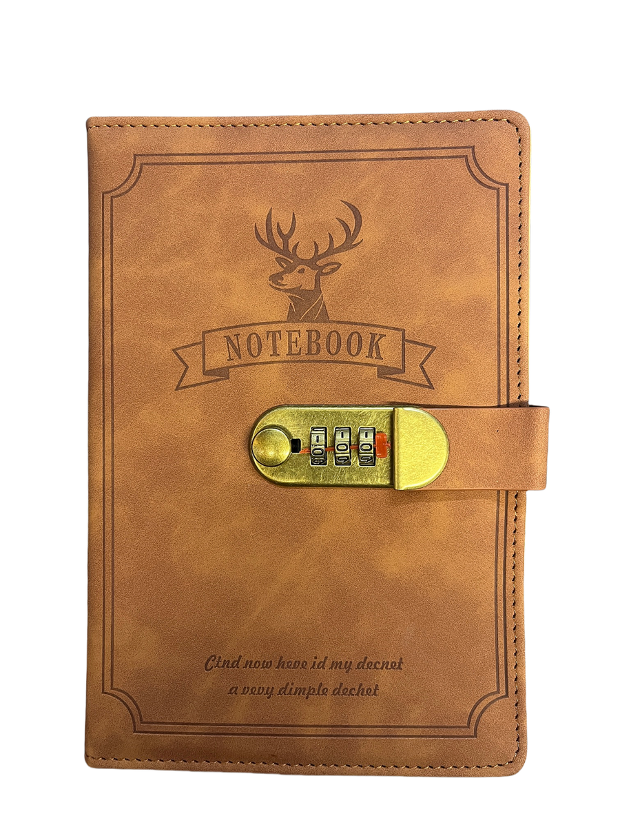 A5 Password Dairy Notebook with Lock Brown | Shop Today. Get it ...