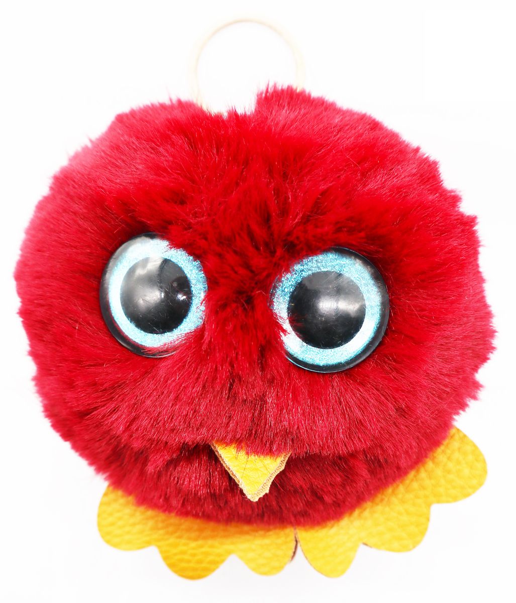 Fluffy Monster Plush Soft Key Ring 10x10cm - Red | Shop Today. Get it ...
