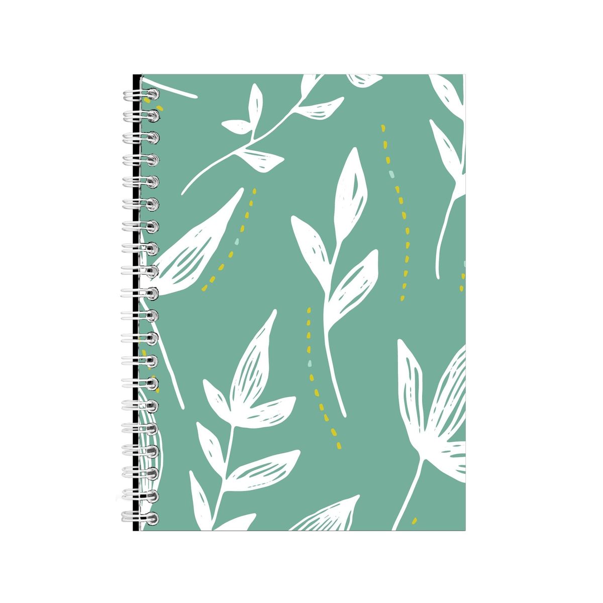 Yellow Dots A5 Notebook Spiral Lined Abstract Boho Graphic Notepad Gift ...