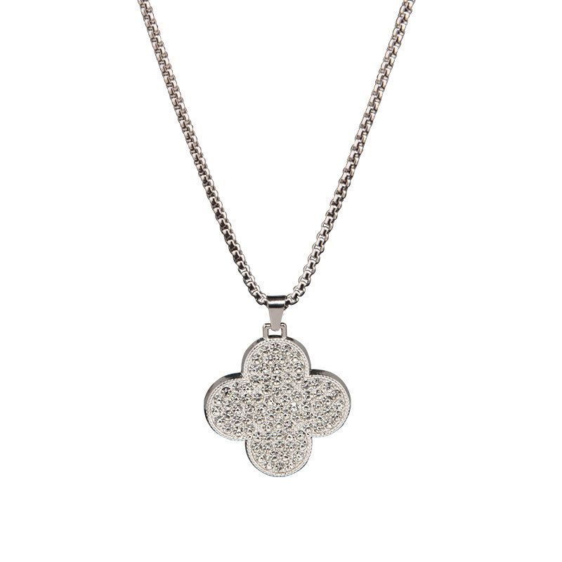 Four-Leaf Clover Rhinestone Necklace - RN-10180-FLC | Shop Today. Get it Tomorrow! | takealot.com