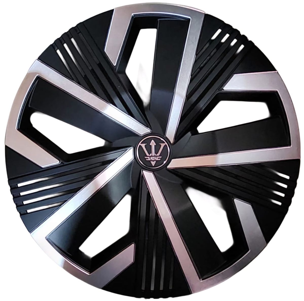 Universal 15 Inch Wheel Cover Black And Chrome Set | Shop Today. Get it ...