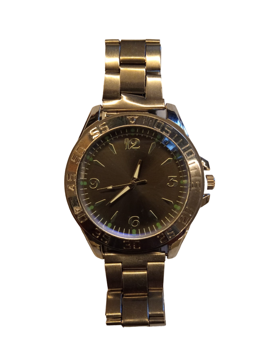 Mens Analogue Watch -Simple Grey Face With Steel Band -Sleek Round Face ...