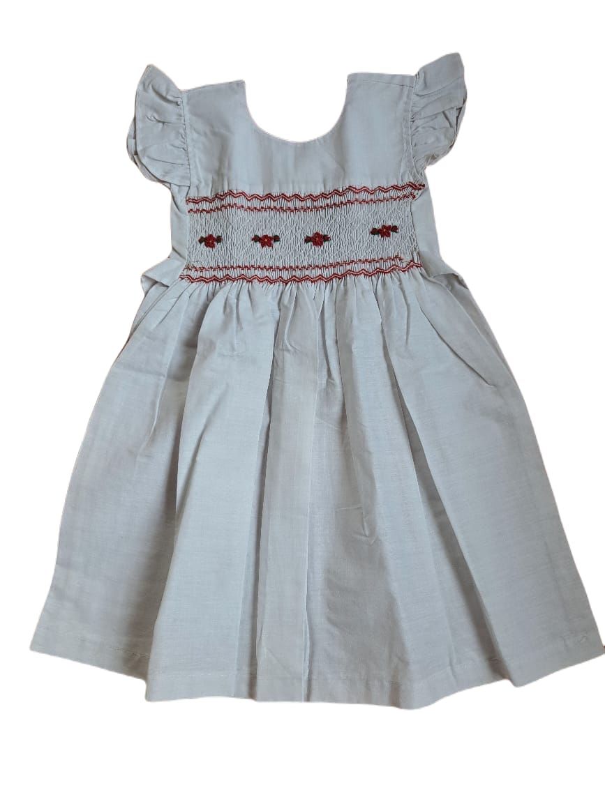 Kids Girls White Cotton 'Smock' Dress Cap Sleeve ( 4-5 years) | Shop ...