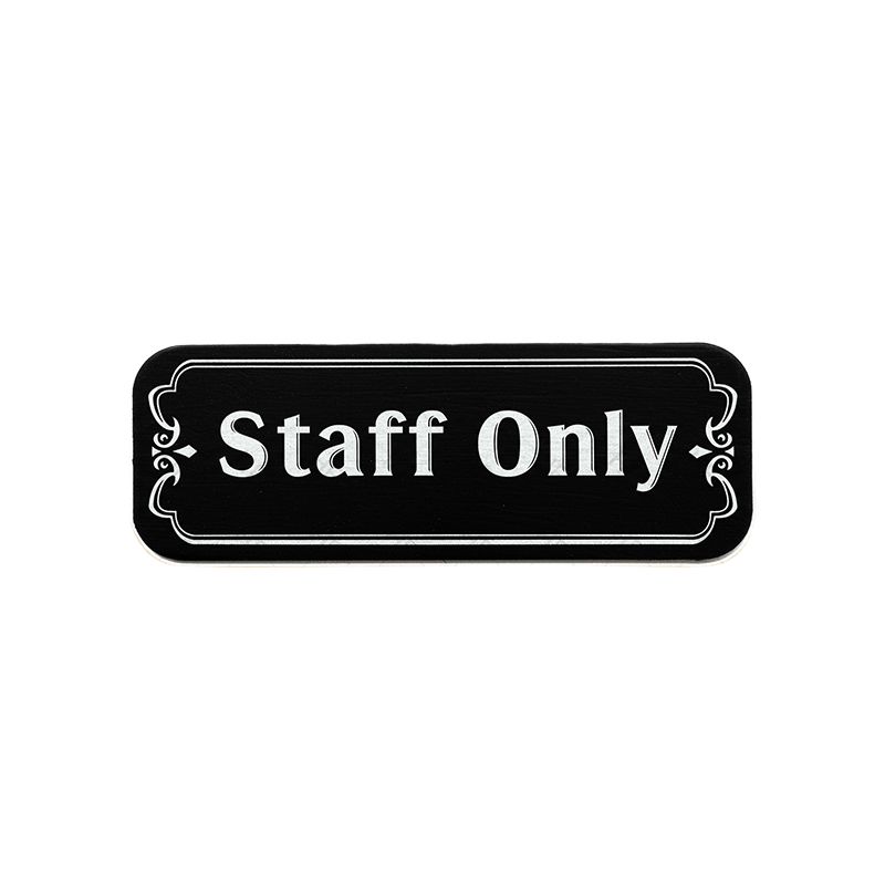 Minimalist And Exquisite Staff Only Sign Sticker | Shop Today. Get it ...