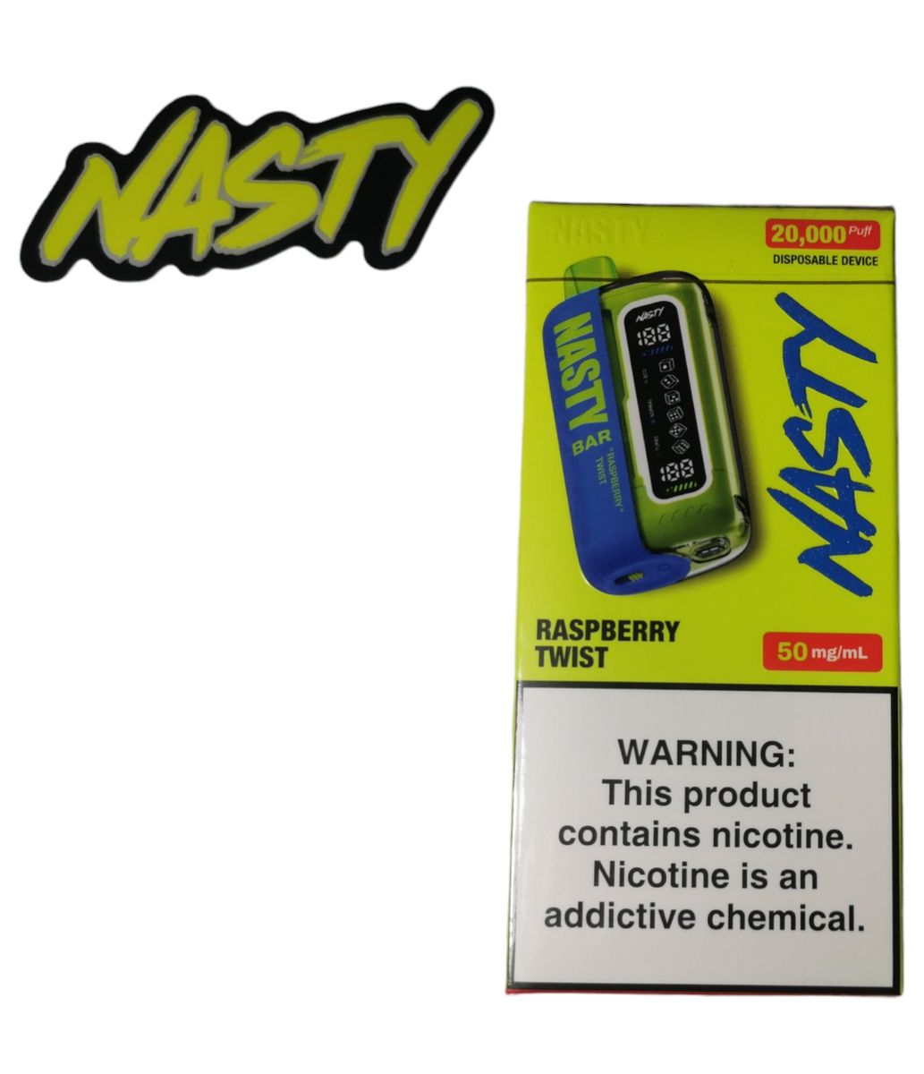 Nasty Rechargeable Disposable Vape- 20 000 Puffs- 5% Nic-Raspberry ...