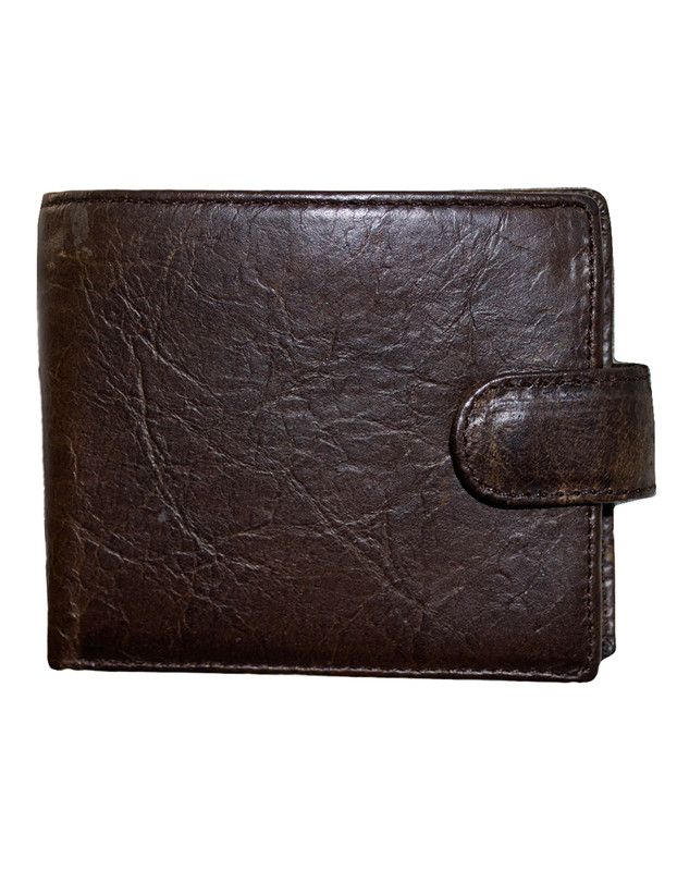 Fino DWS-809 Genuine Leather Bifold Card Wallet with Box - Dark Brown ...