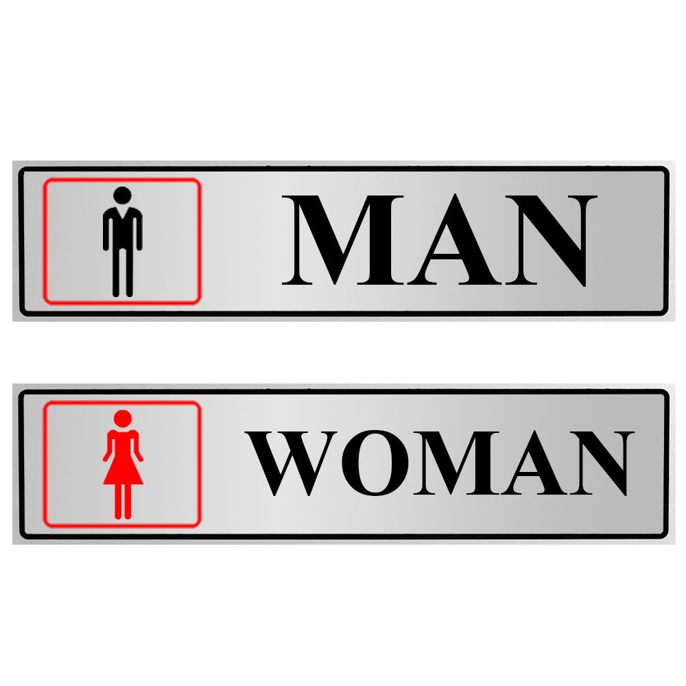 Small Standard Men Woman Restroom Sign - 18CM | Shop Today. Get it ...