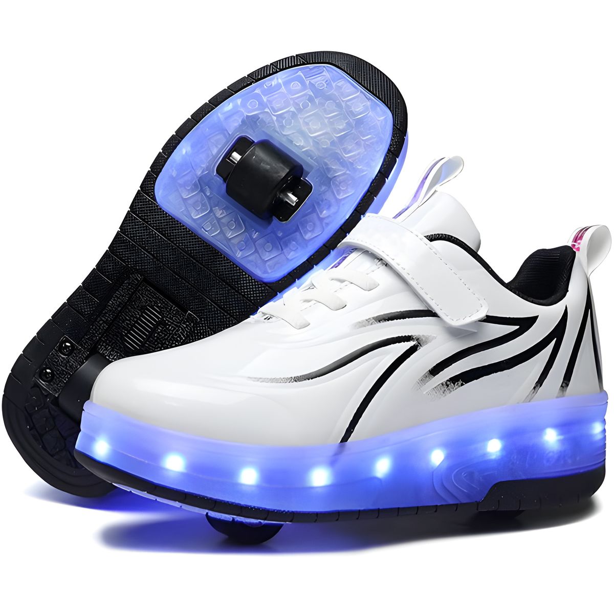 Rechargeable Kids Two Wheels Roller Skates Shoes with LED Lights | Shop ...