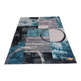 200cm by 150cm - Modern 3D Geometric Design Area Rug A76 With SMTE ...