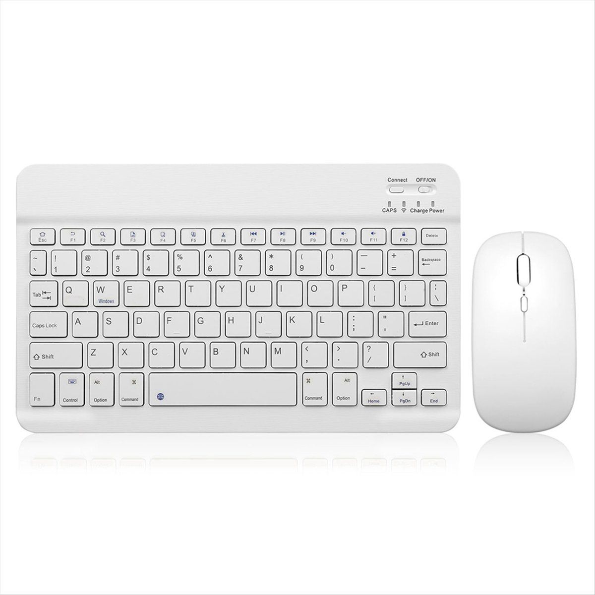 10 Inch Bluetooth Keyboard Ultra-Slim Wireless Mouse Keyboard Set D ...