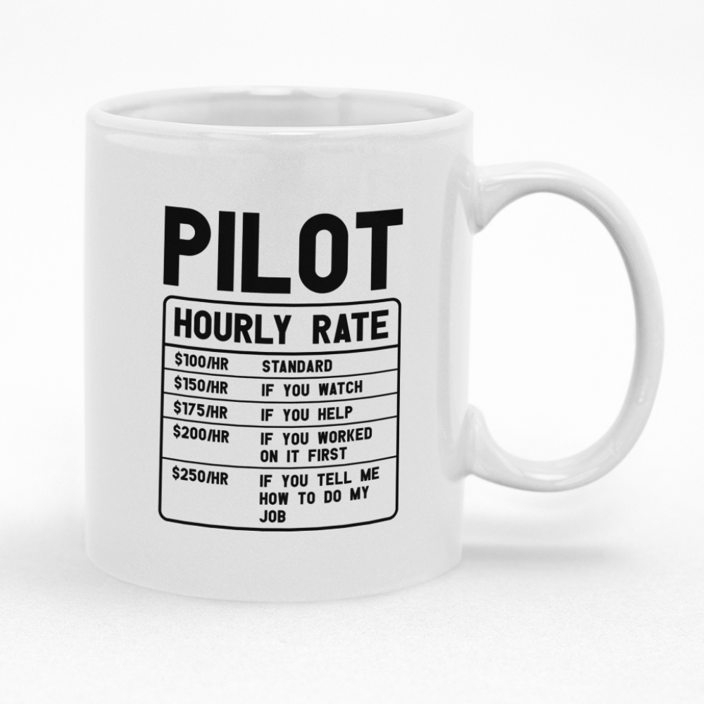 Pilot Hourly Rate Funny Mug | Shop Today. Get it Tomorrow! | takealot.com
