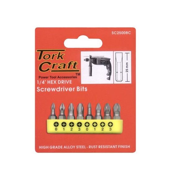 Tork Craft - S/D Ins.Bit Set Ph/Pz 8Piece - 8 Pack | Shop Today. Get it ...