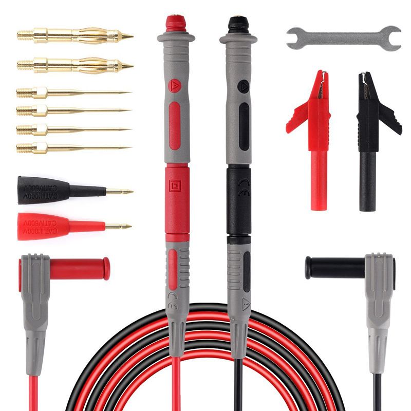 Multimeter Leads Kit Test Leads Set Alligator Clips Test Hooks & Probe ...