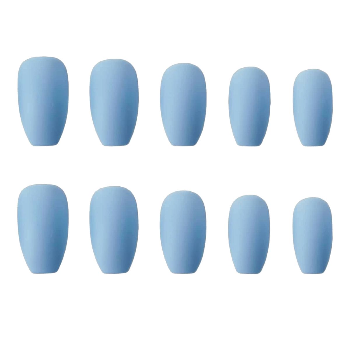 Plain Blue Long Square Fake Nails 24 Piece | Shop Today. Get it ...