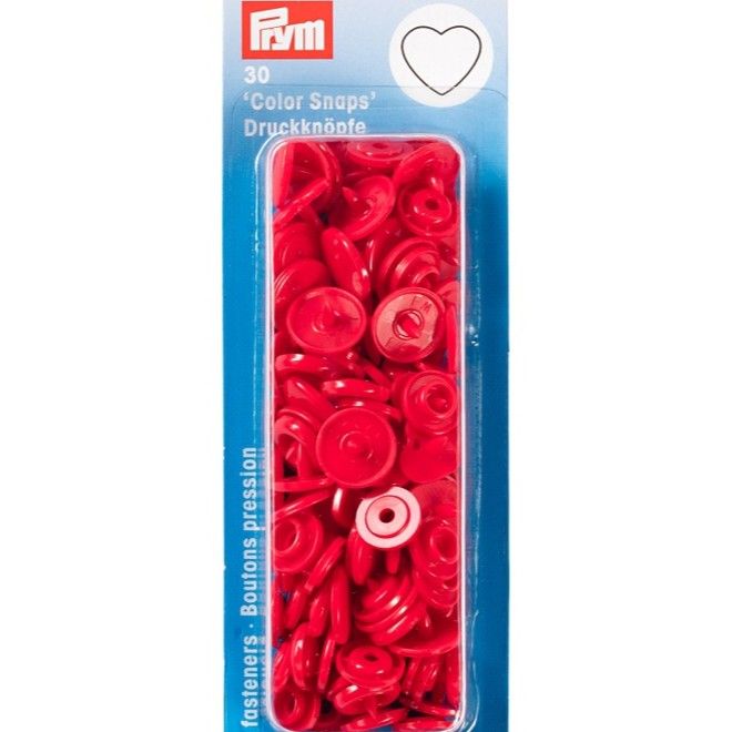Prym Heart Shape Colour Snap Press Fasteners, Non-sew, Various Colors ...