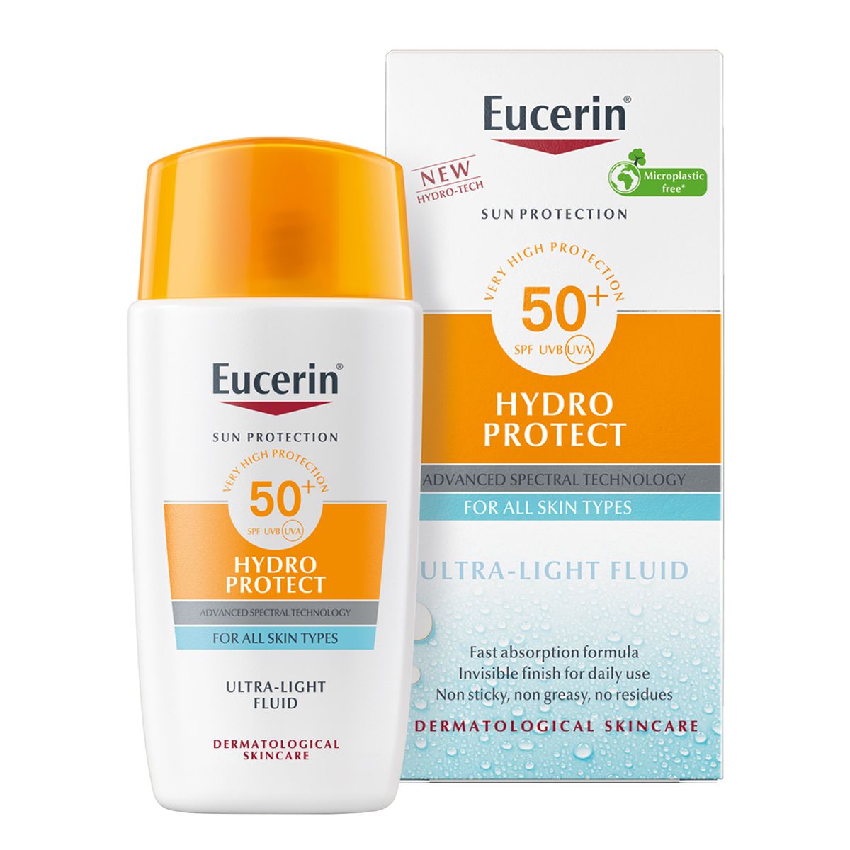 Eucerin Sunscreen Hydro Protect Face Ultra Light Fluid, SPF 50+, 50ml ...