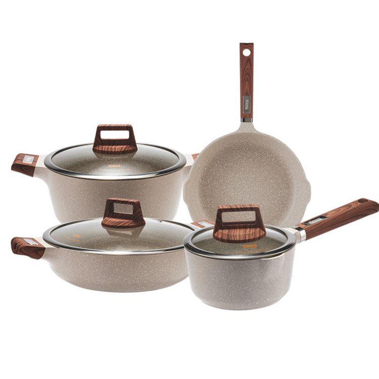 7 Piece Beige Aluminium Cookware Set | Shop Today. Get it Tomorrow ...