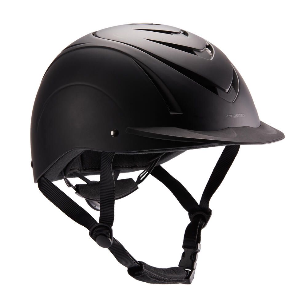 Fouganza Adult And Kids' Horse Riding Helmet 500 - Black | Shop Today ...