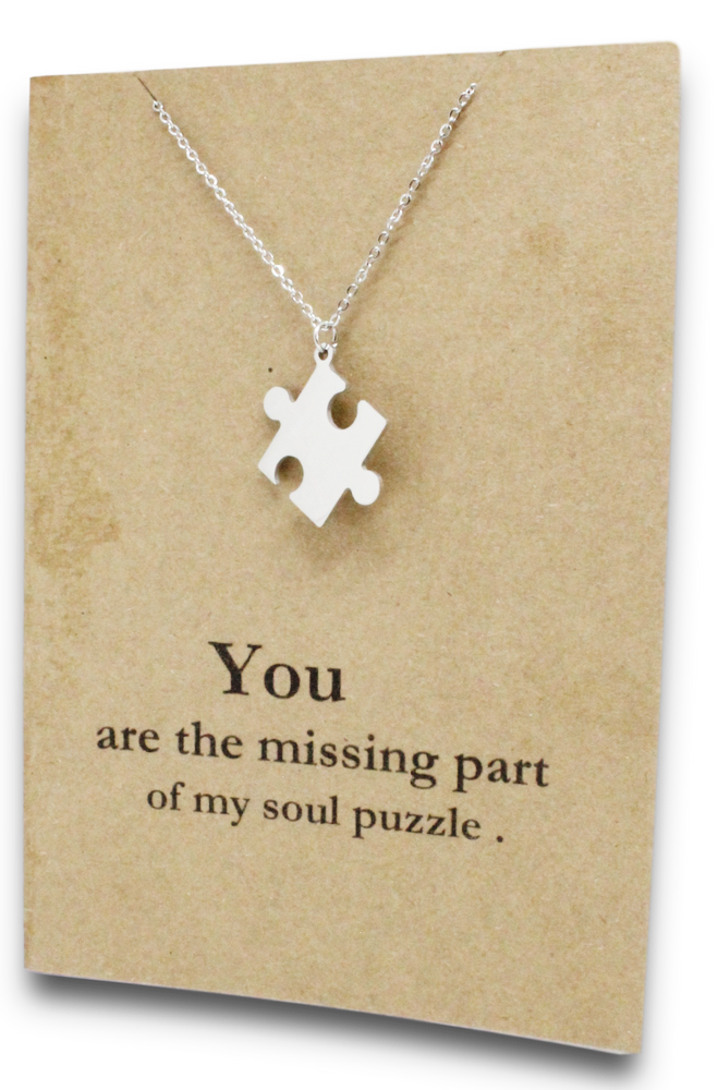 Stainless Steel Necklace On Message Card-Puzzle Missing Piece | Shop ...