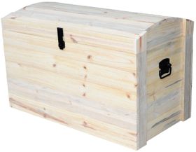 Anita Rustic Round Top Storage Trunk made from solid Wood | Shop Today ...