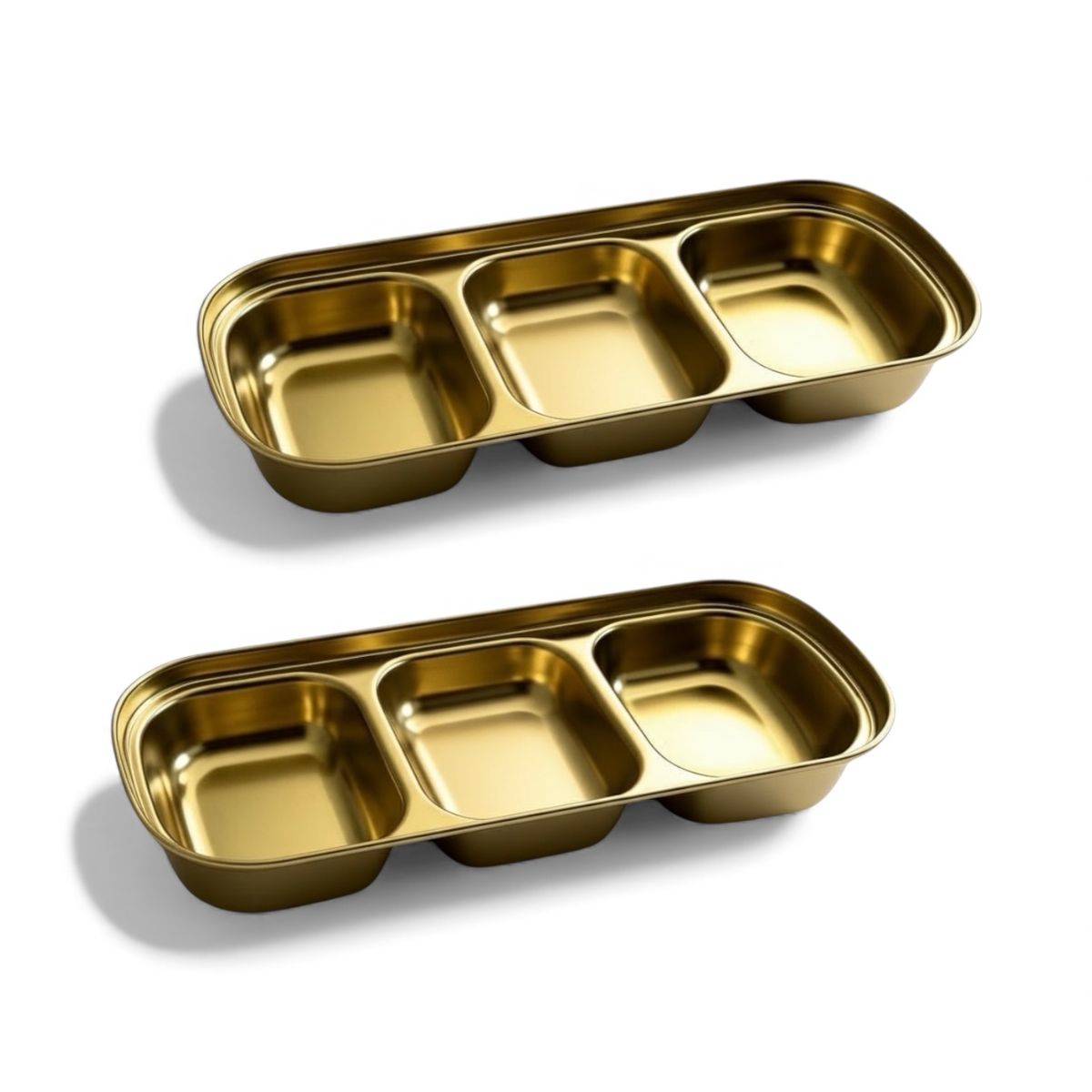 Elegant Gold Stainless Steel Sauce & Multi-Use Trays - Set of 2 | Shop ...