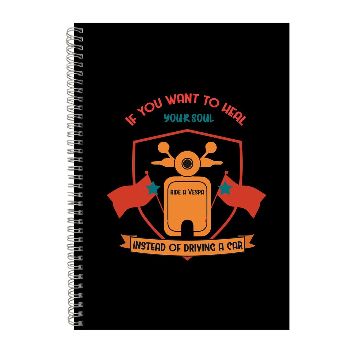 If You Want To Heal Notebook Scooter Gift Idea A4 Notepad 149 | Shop ...