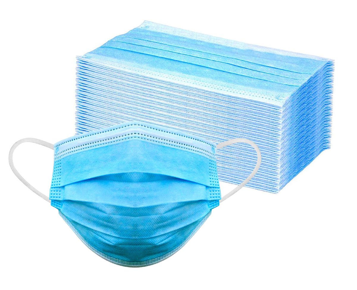 4 x Box of 50 - 3 Ply Disposable Mouth & Nose Face Mask with Ear Loops ...