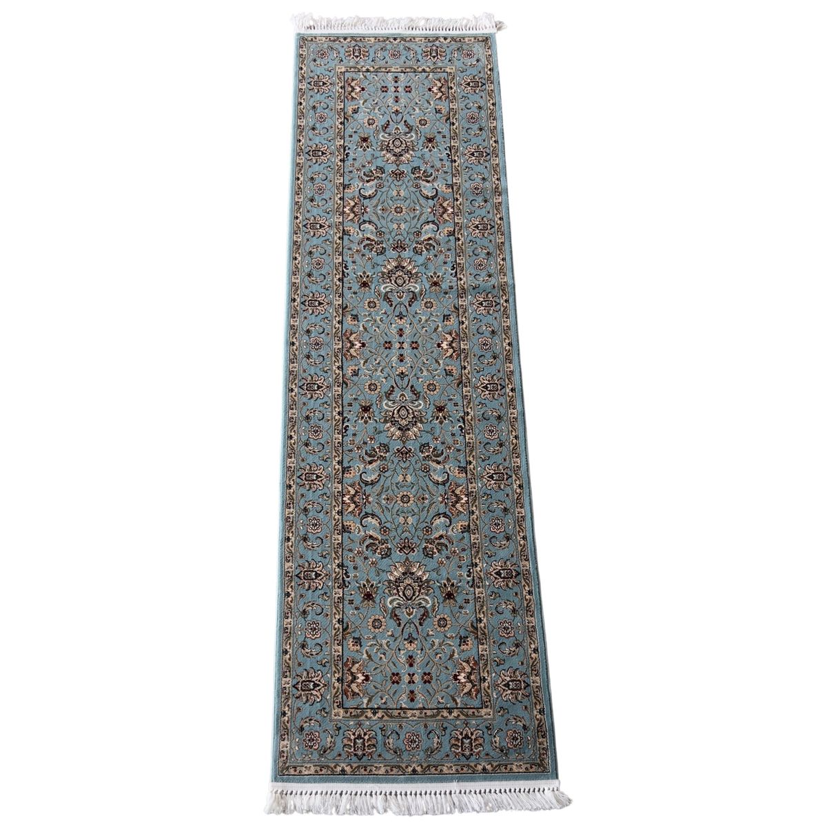 Sky Blue Floral Passage Runner Rug / Carpet - 300 x 80 cm | Shop Today ...