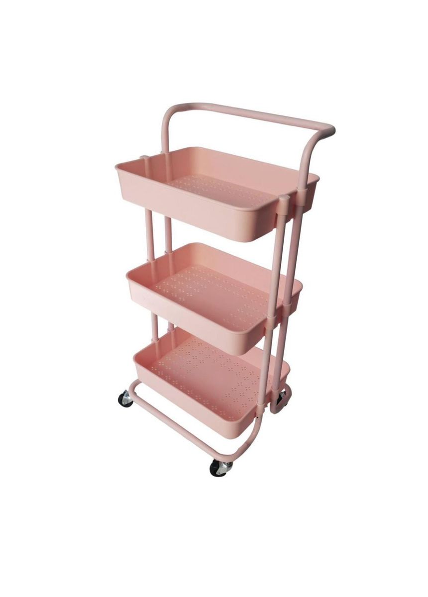 Dream World - Multi-Functional Trolley Kitchen Storage Rack - Pink ...