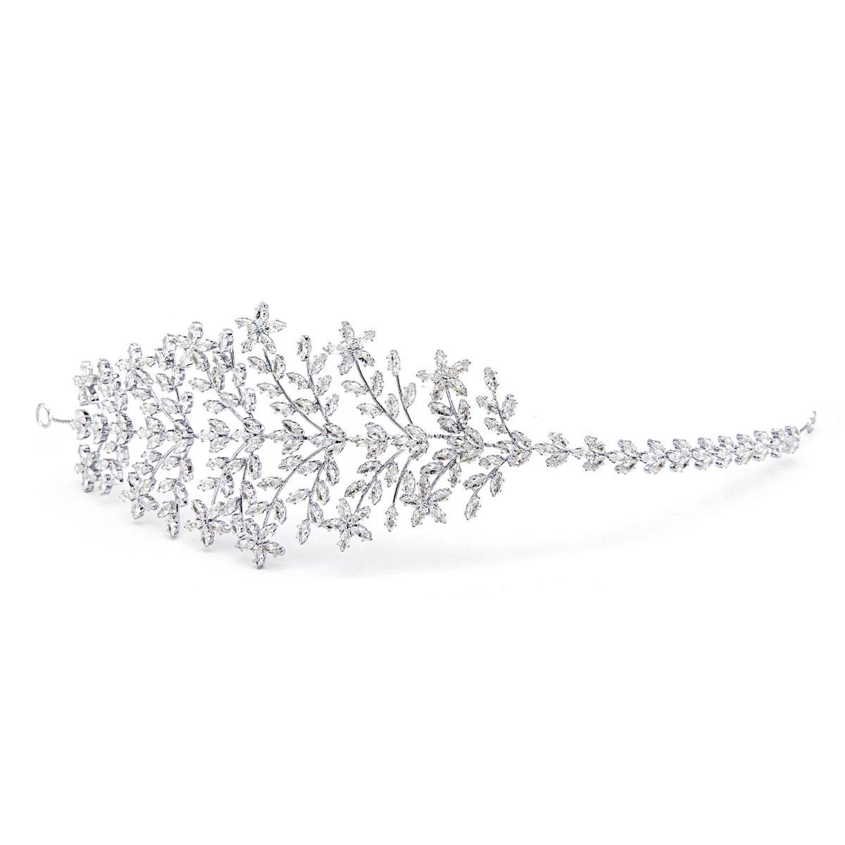 Luxury Bridal Headpiece with Diamond Simulant Cubic Zirconia Crystals ...