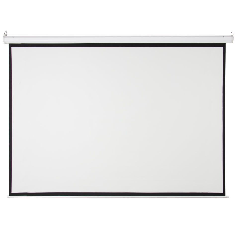 150" Electronic Projector Screen with Remote 4:3 Format Matte White ...