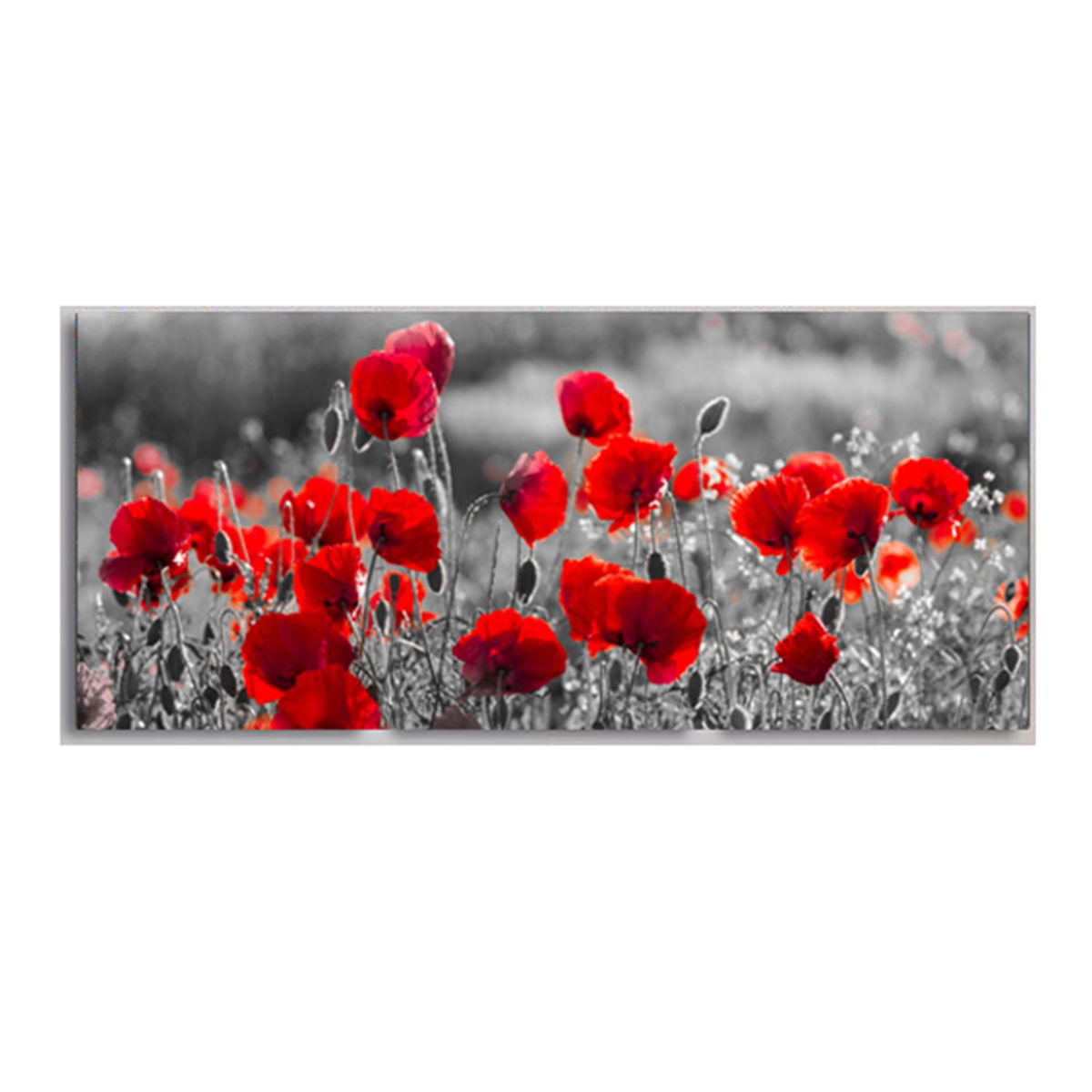 Red, Grey Cotton Canvas cm Floral Wall Art | Shop Today. Get it ...