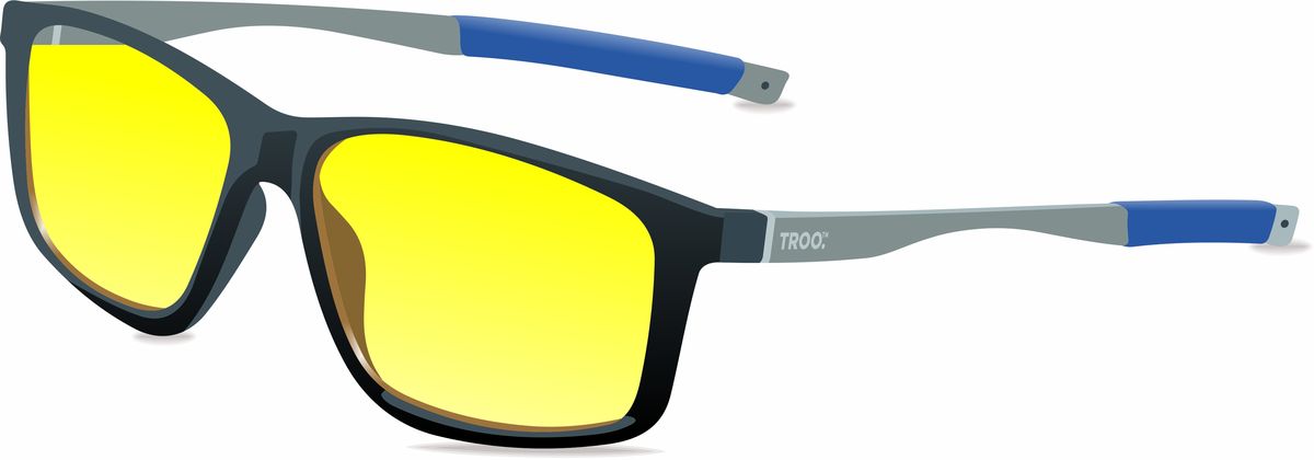 TROO Gaming Full Tilt INTER Series Blue Light Blocking GlassesHard Case ...